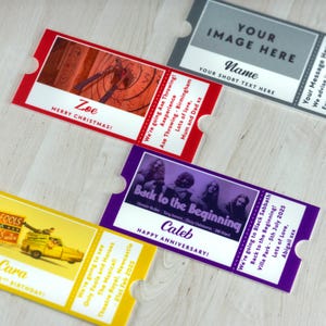 Personalised Ticket Customised Your Own Photo Concert Ticket, Theatre ...