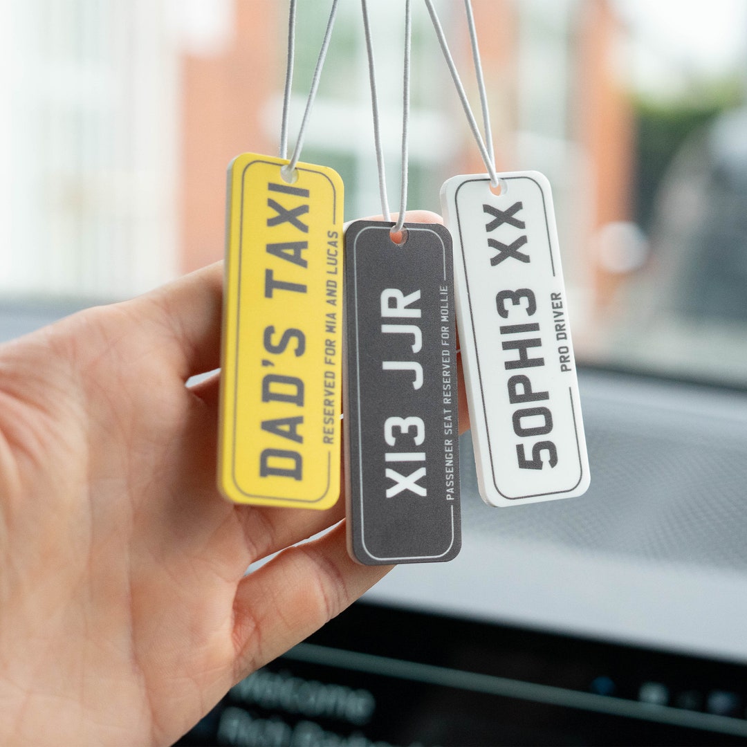 Personalised Registration Plate Car Ornament Hanging Car Number Plate ...