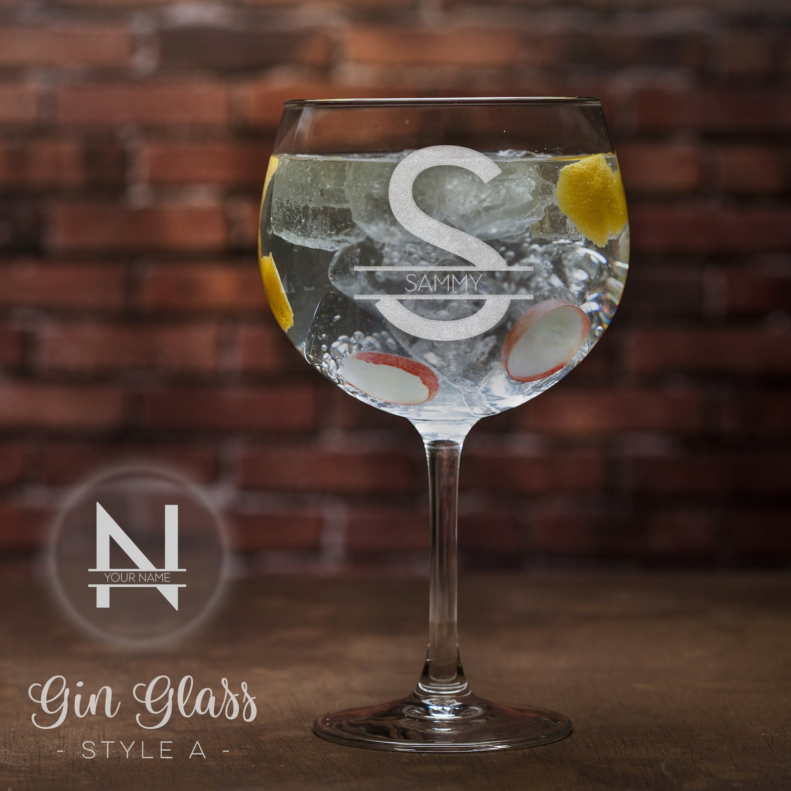 Personalised Gin Glass With Gift Box Engraved Custom Glassware - Etsy UK