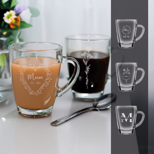 Engraved Glass Mugs - Etsy