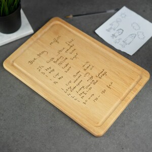 Personalised Rectangle Board Custom Handwriting Engraved Any Message ...
