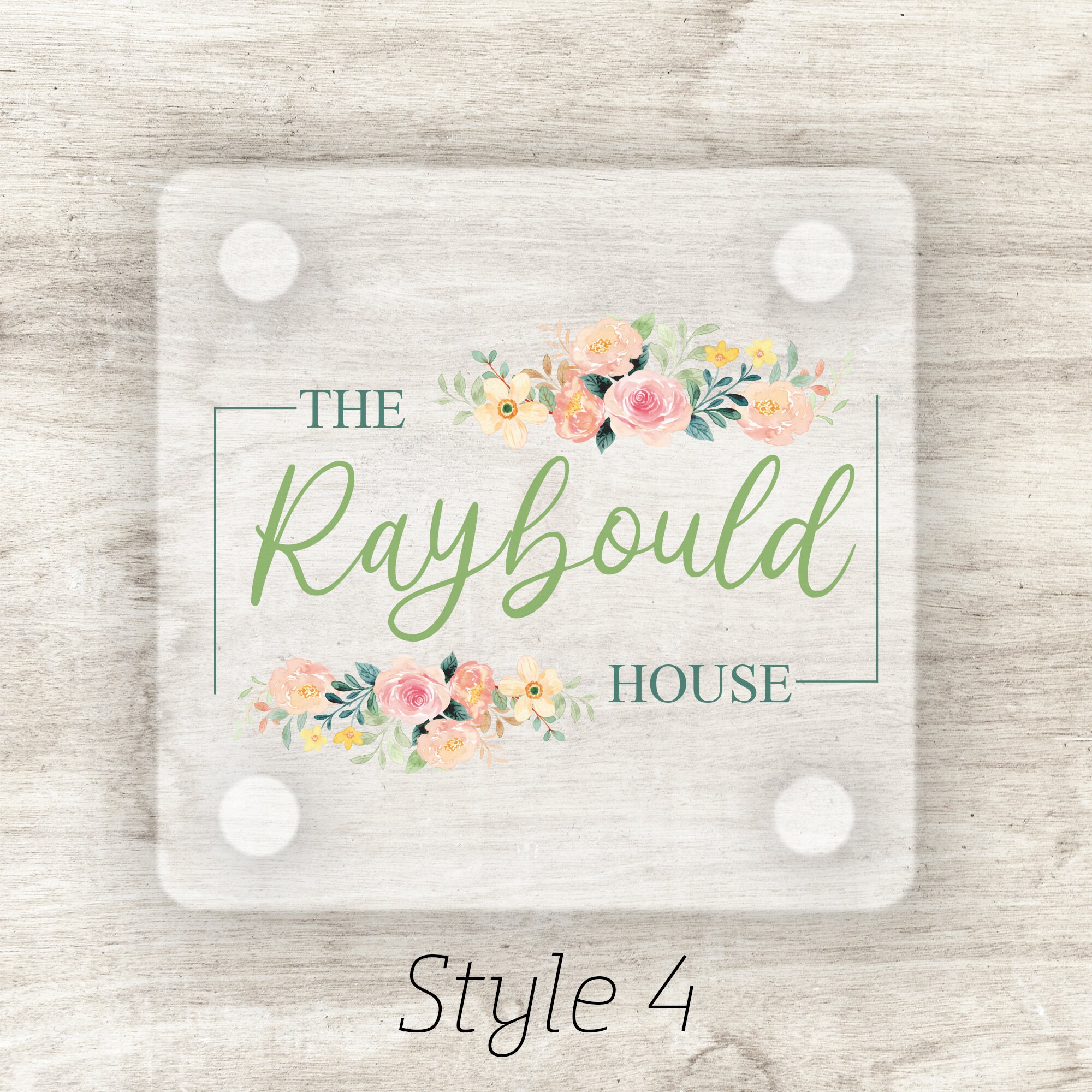 Personalised Coaster Printed Any Message Glass Effect Acrylic Drink ...