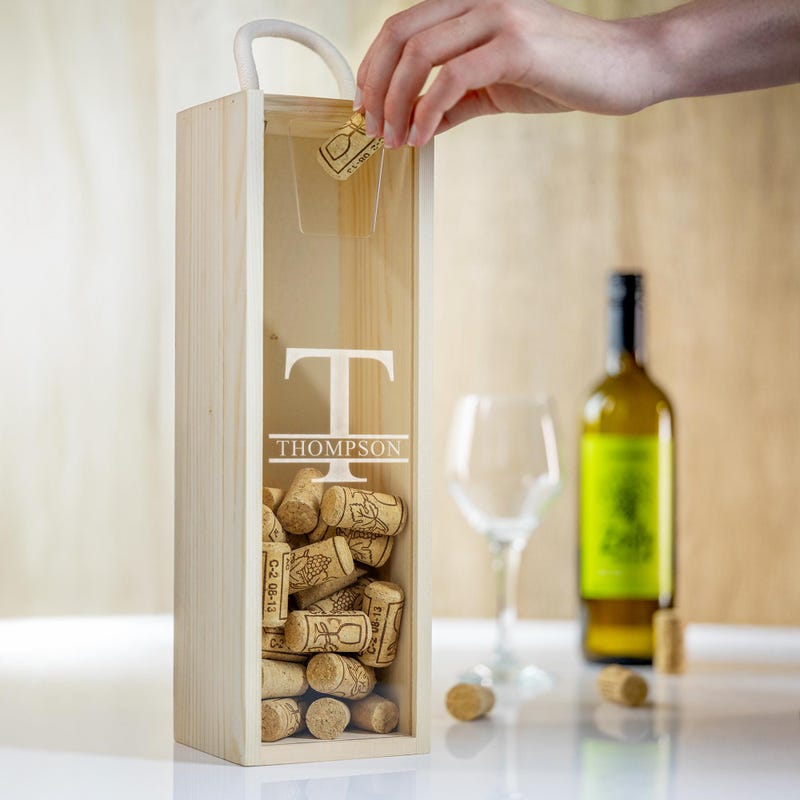 Personalized Wine Cork Boxes - Etsy UK