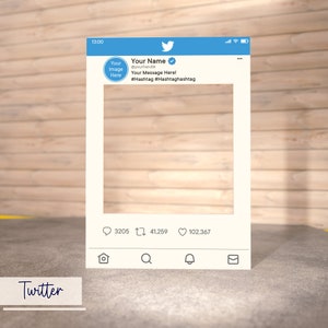 Customisable Social Media Selfie Frame Bespoke Instagram Facebook ...