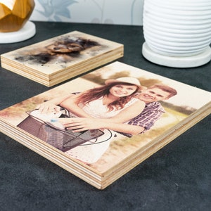 Personalised Custom Wooden Photo Block Your Own Photo Custom Image ...