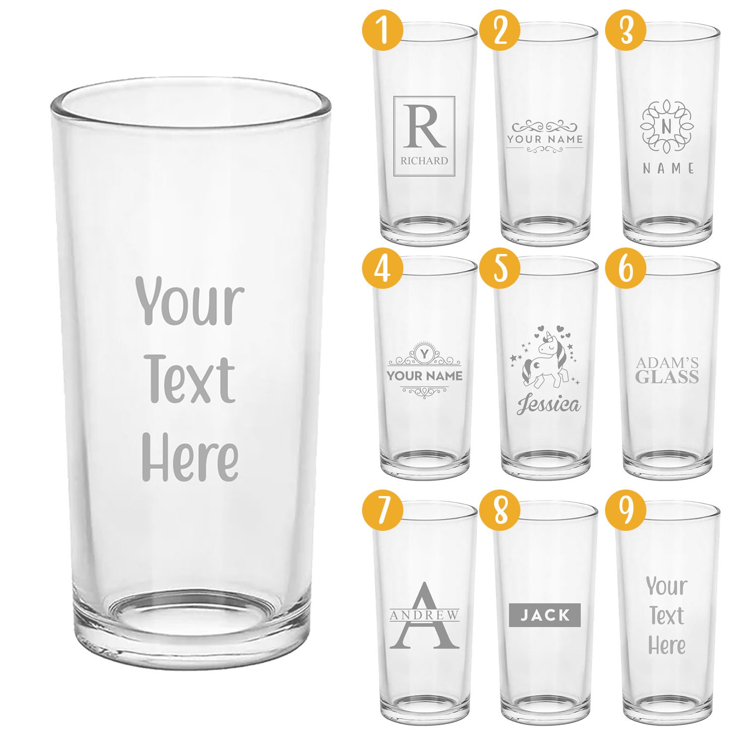 Personalised Glass Multiple Designs & Glass Types Wine - Etsy UK