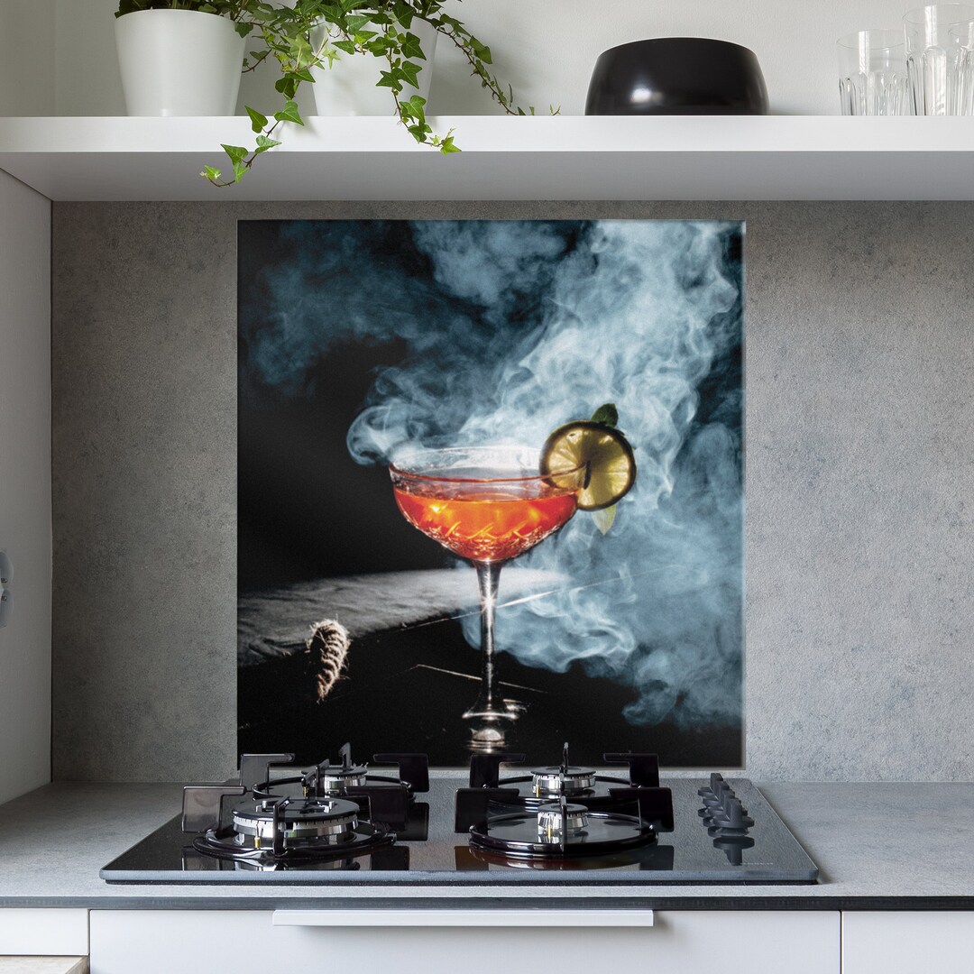 Kitchen Glass Splashback Printed Toughened Tile Cooker Panel Hob Cooker ...