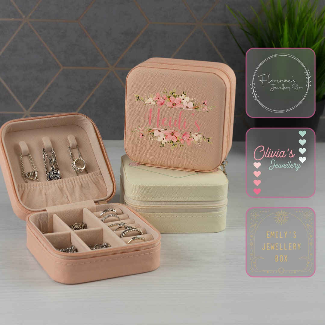 Personalised Jewellery Box Cute Faux Leather Custom Jewellery - Etsy UK