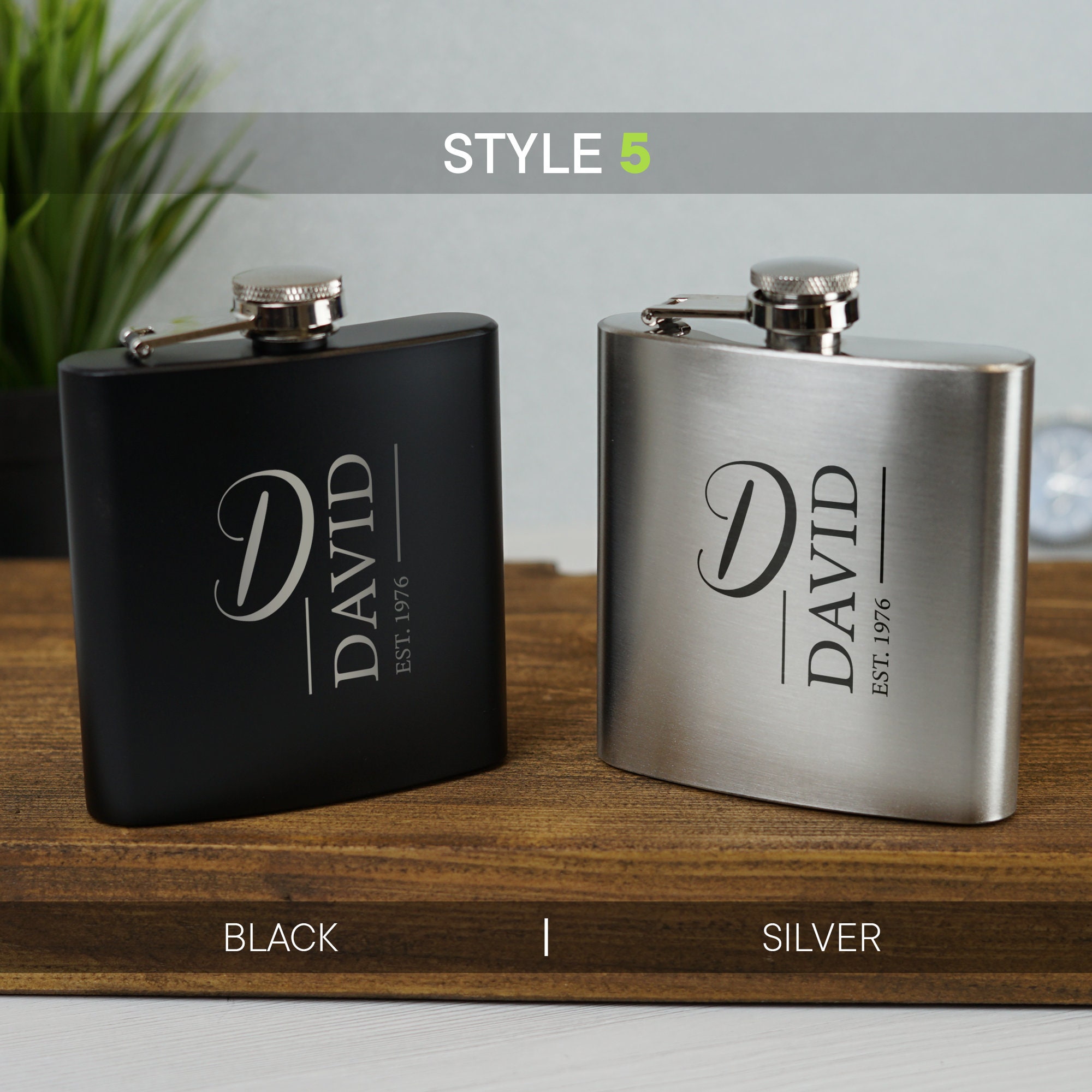 Personalised Engraved Hip Flask Custom 6oz Hipflask Wedding - Etsy UK