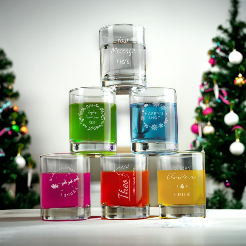 Christmas Shot Glass - Etsy