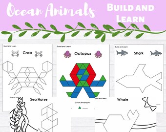 Ocean Pattern Block Mats 2D Shape Puzzles Problem Solving Critical ...