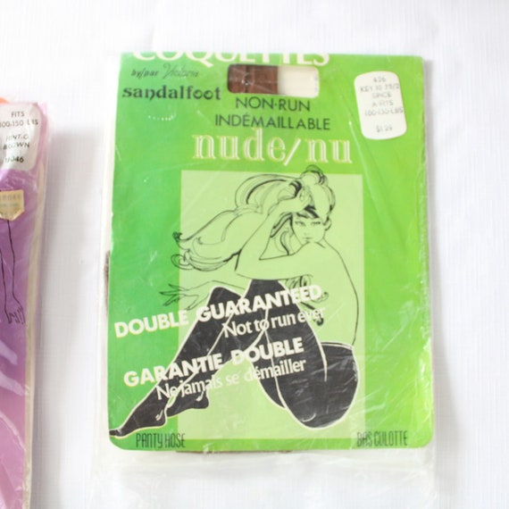 Vintage Pantyhose Lot, 3 NOS Hosiery Packages, Beige … - Gem