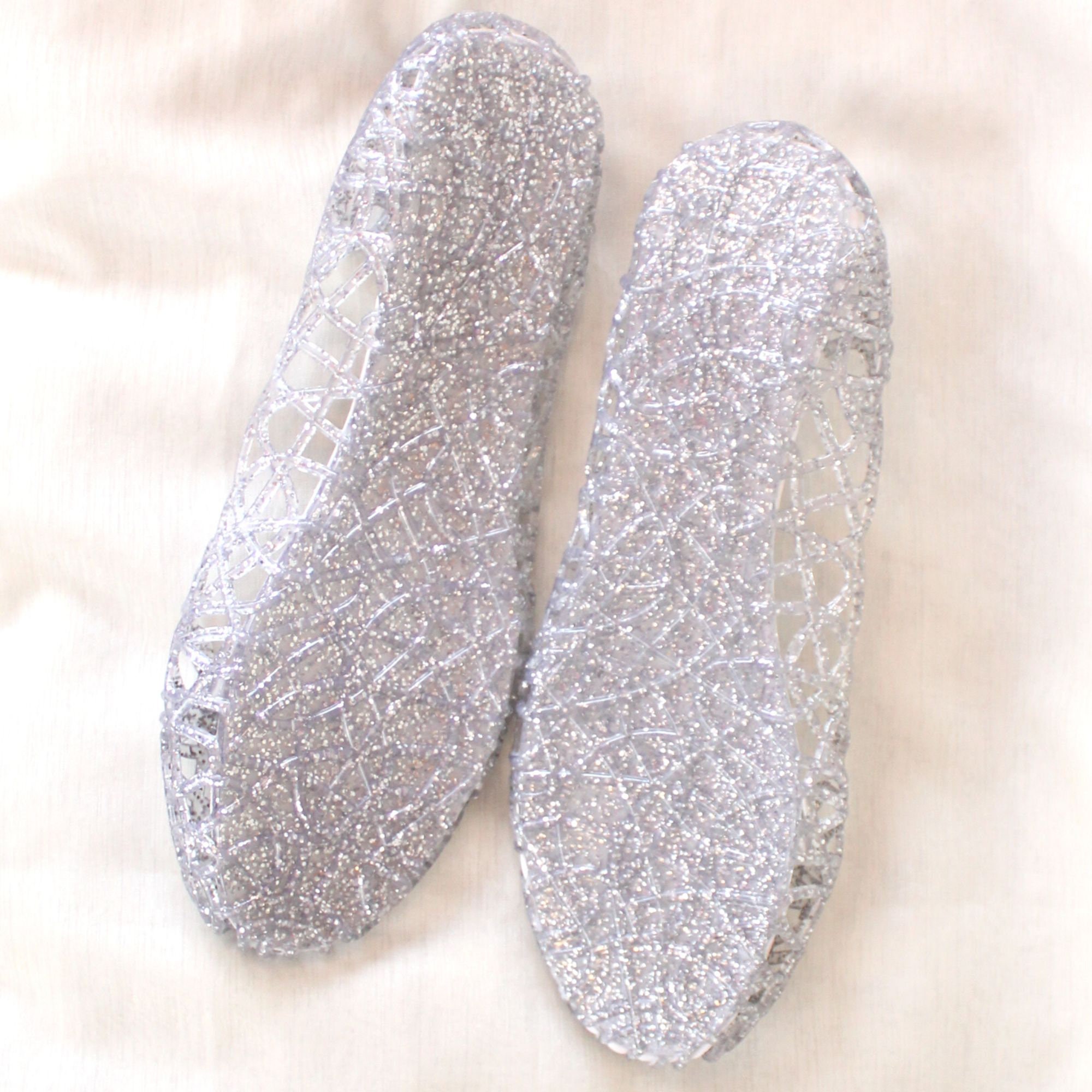 Vivienne Westwood Ballet Jelly Flats Size 40 Silver Glitter - Etsy Canada