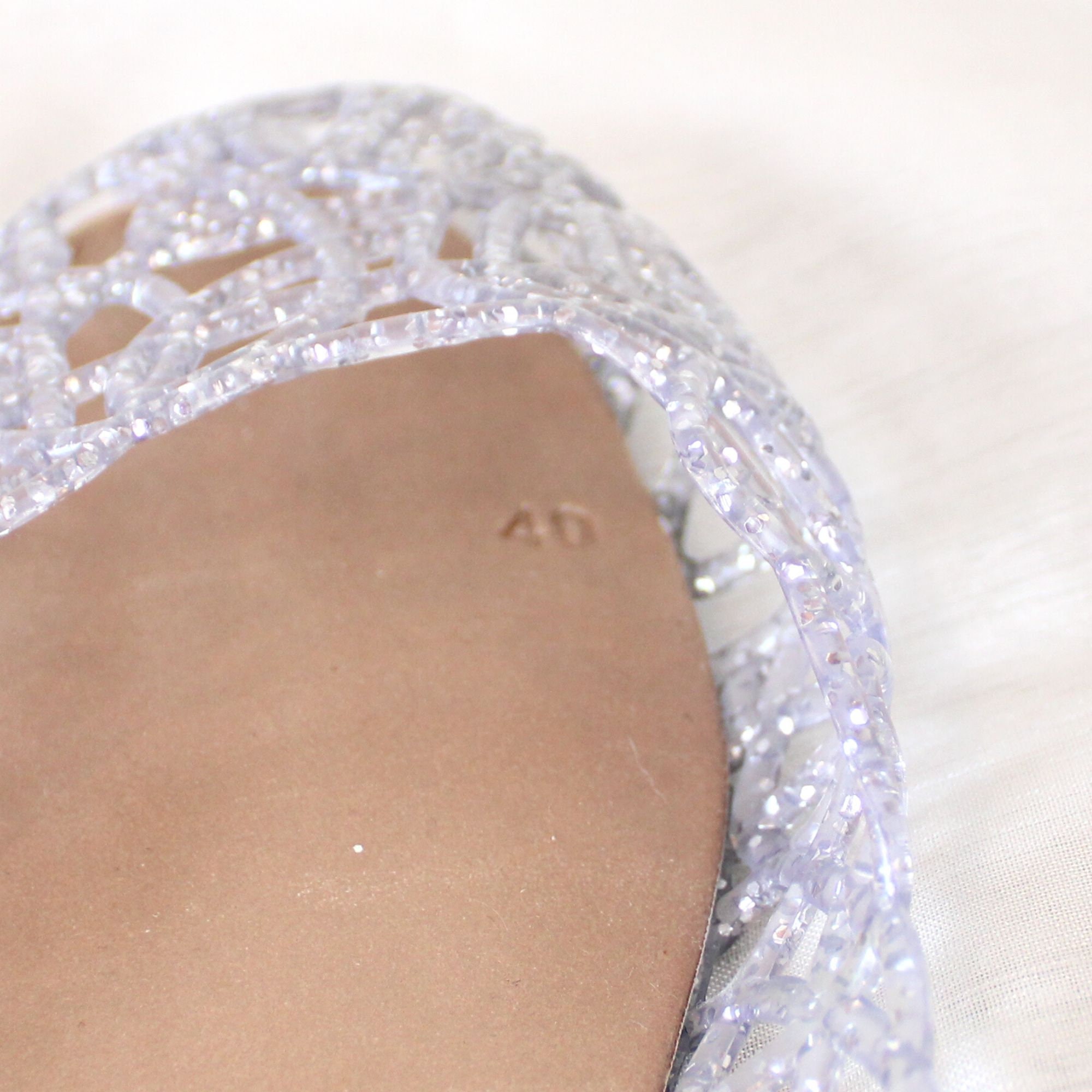 Vivienne Westwood Ballet Jelly Flats Size 40 Silver Glitter - Etsy Canada