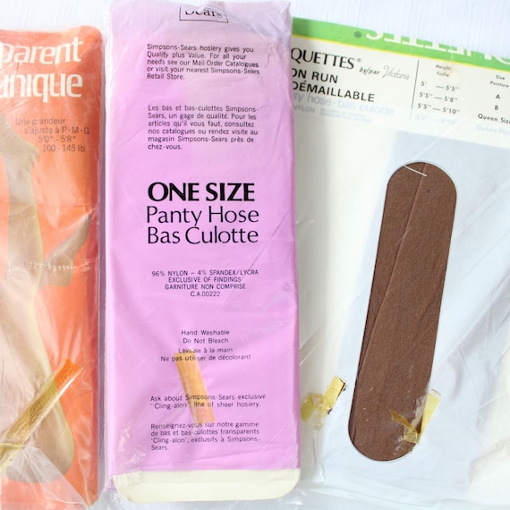 Vintage Pantyhose Lot, 3 NOS Hosiery Packages, Beige … - Gem
