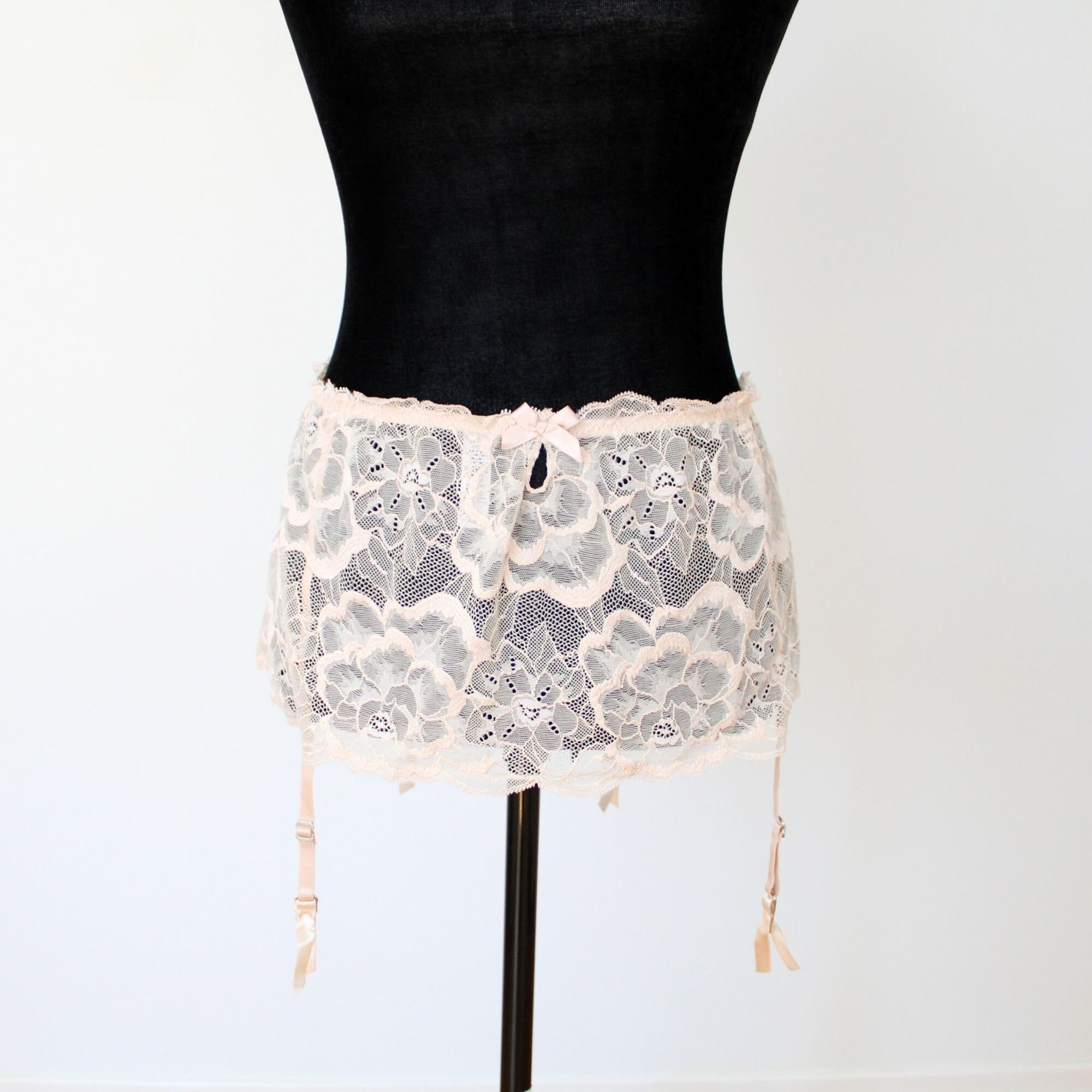 La Senza Light Pink/peach Wide Band Garter Belt XL, Vintage Lingerie ...