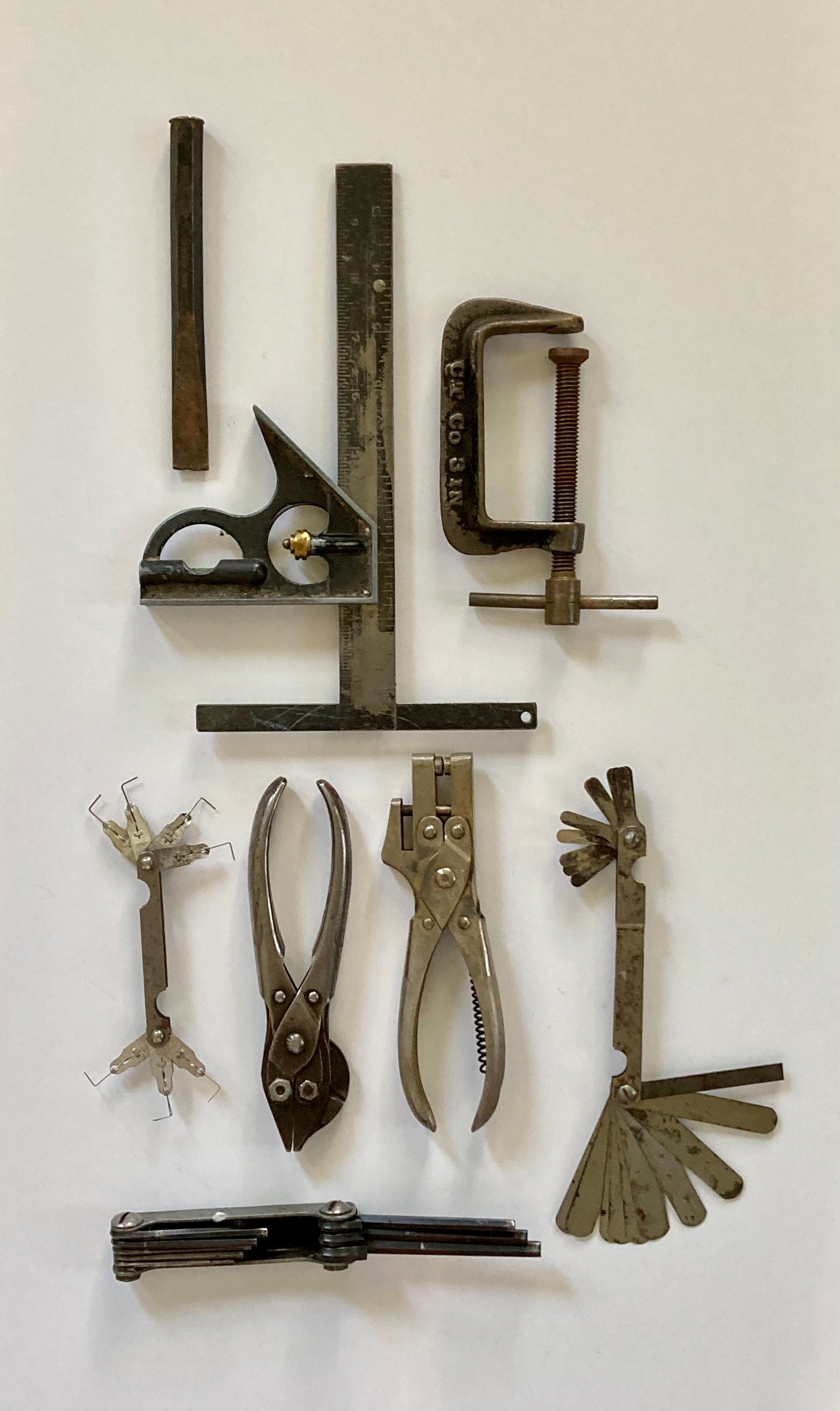 Vintage Tool Lot Set of 8, Pliers, Clamp, Feeler Gauge,chisel - Etsy