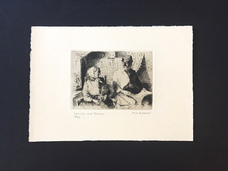 Antique German Etching - Etsy