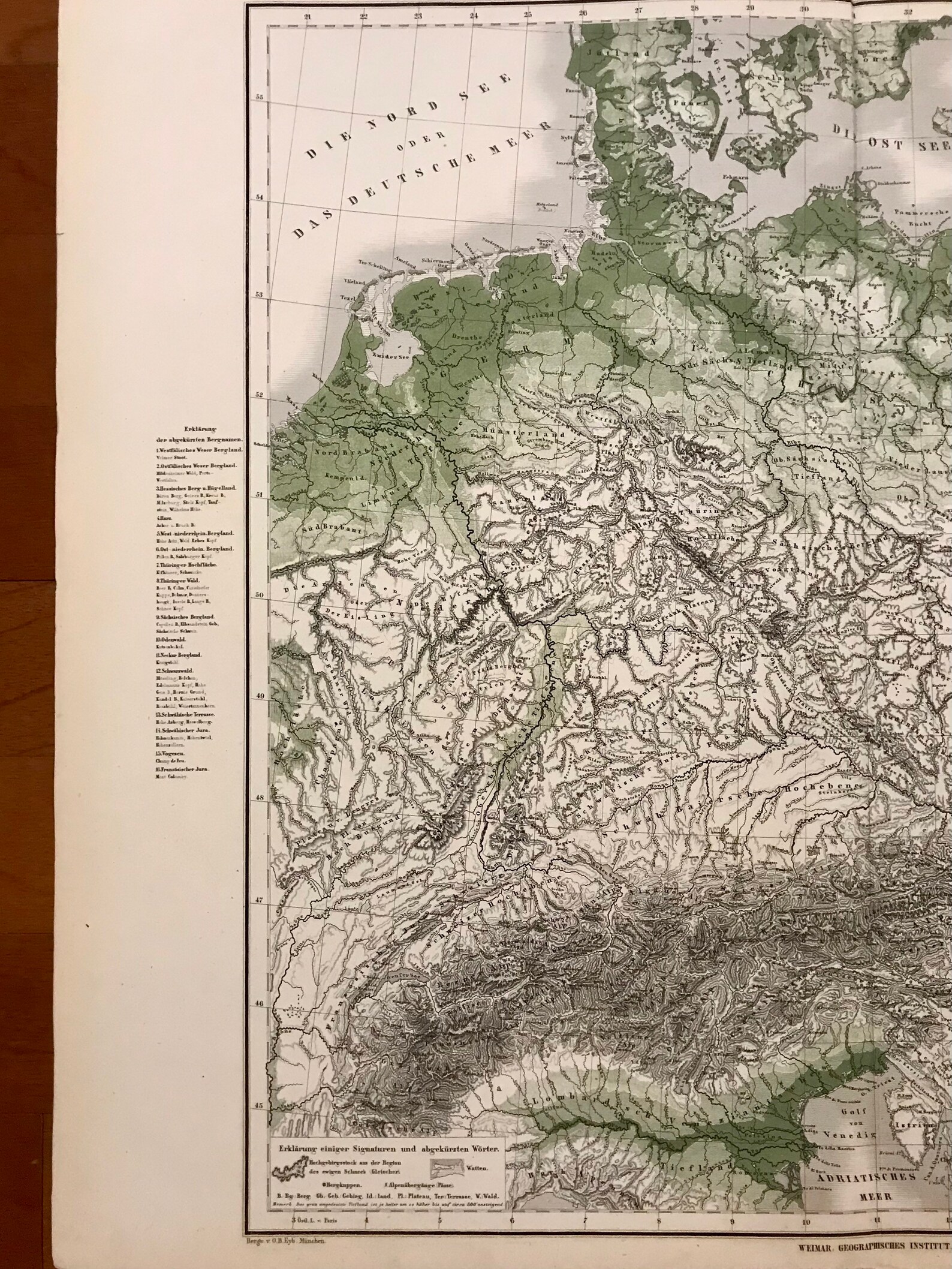 Deutschland germany Original Antique Map Print 1872 - Etsy