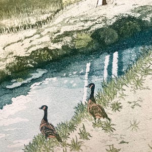 Three Sisters: Hand Colored Engraving by Artist Anita Jones Stanton. - Etsy