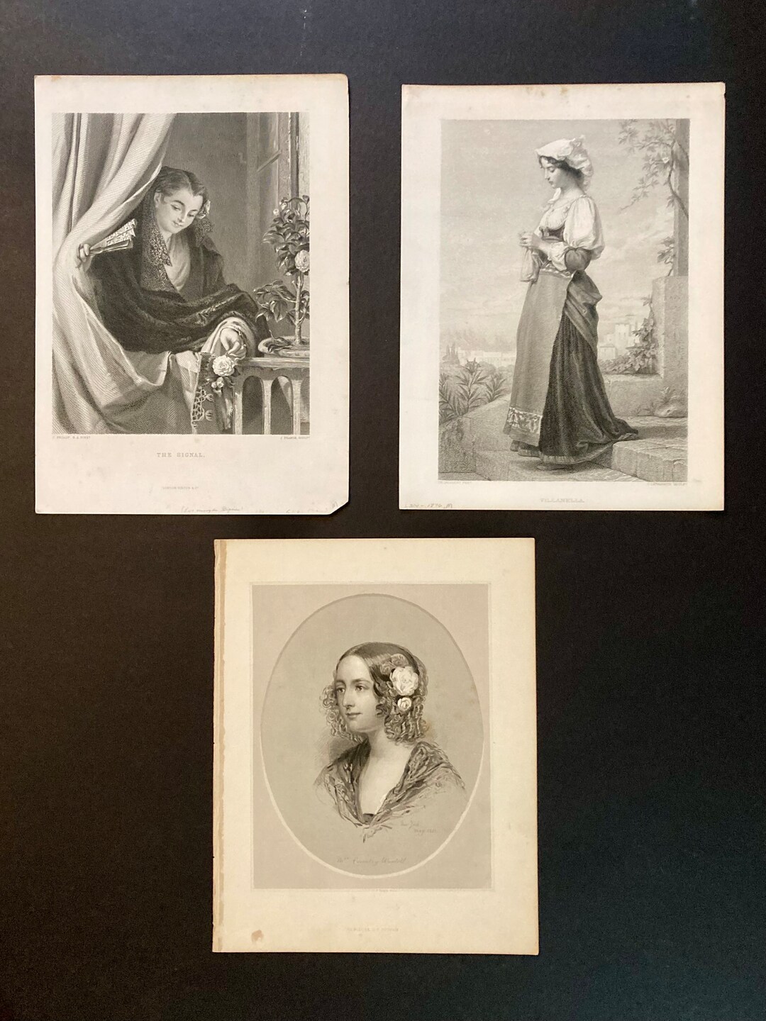 Antique Lovely Lady Engravings - Etsy