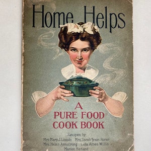 Home Helps : A Pure Food Cookbook - Etsy