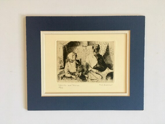 Antique German Etching | Etsy