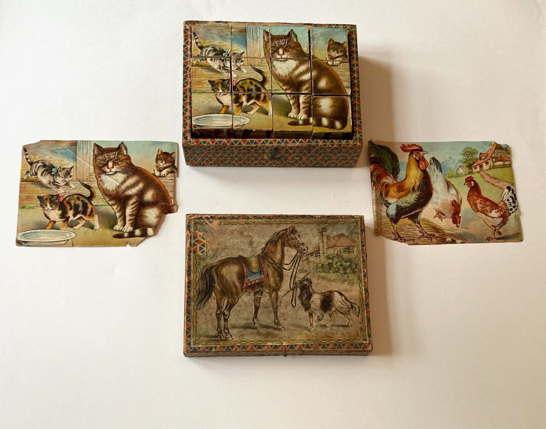 Vintage “animals” Picture Cubes - Etsy