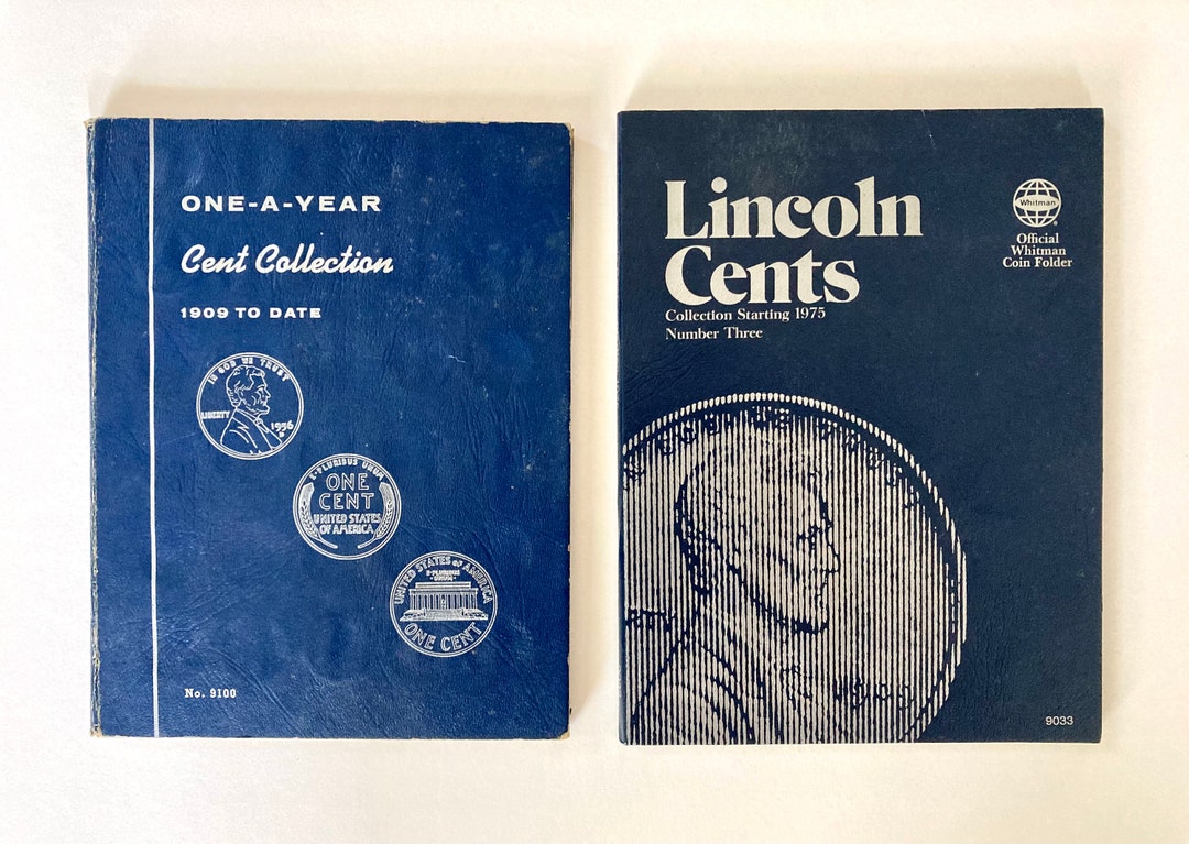 Vintage Penny Coin Collector Books With Pennies - Etsy
