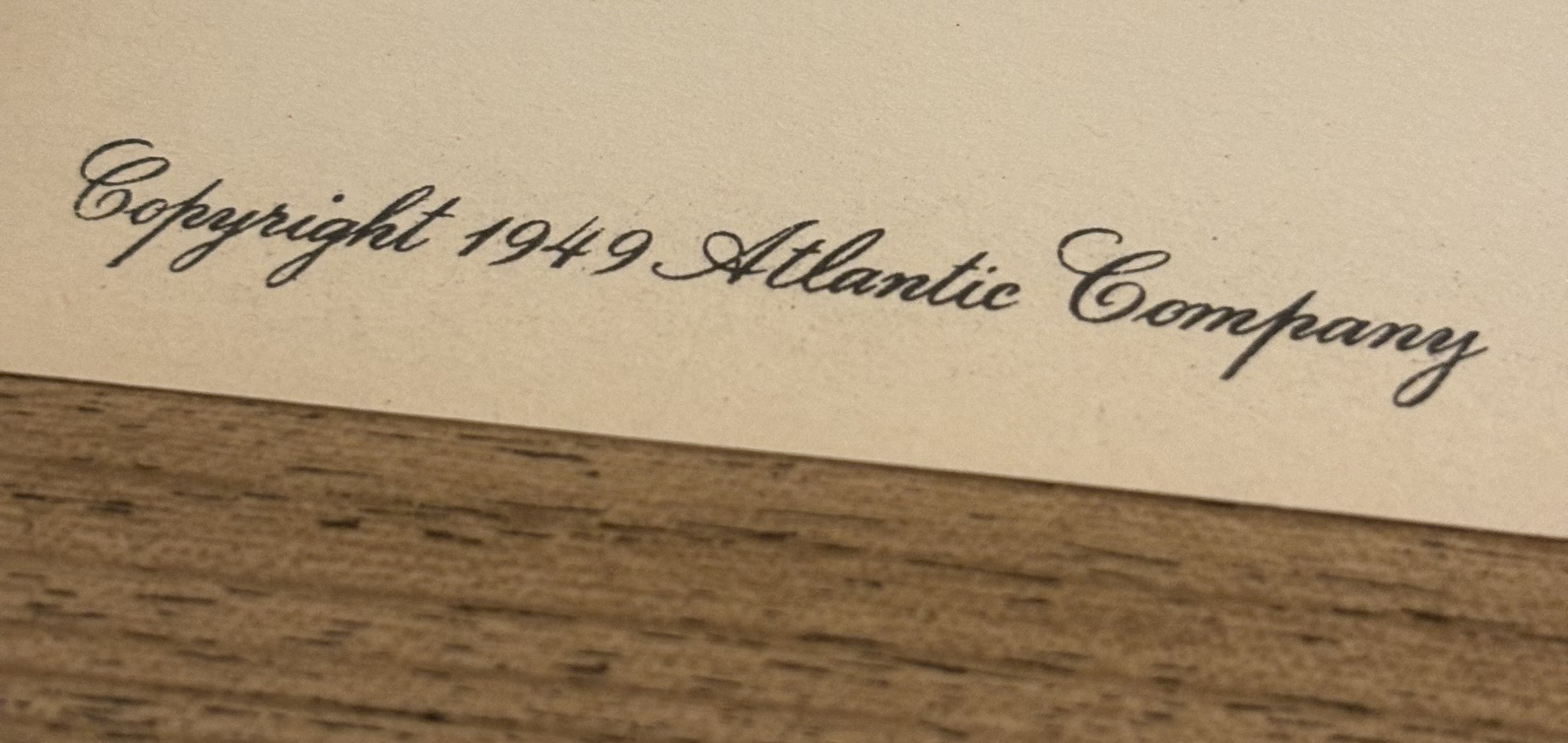 Lila Moore Keen Lithograph. Copyright Atlantic Company 1949. - Etsy