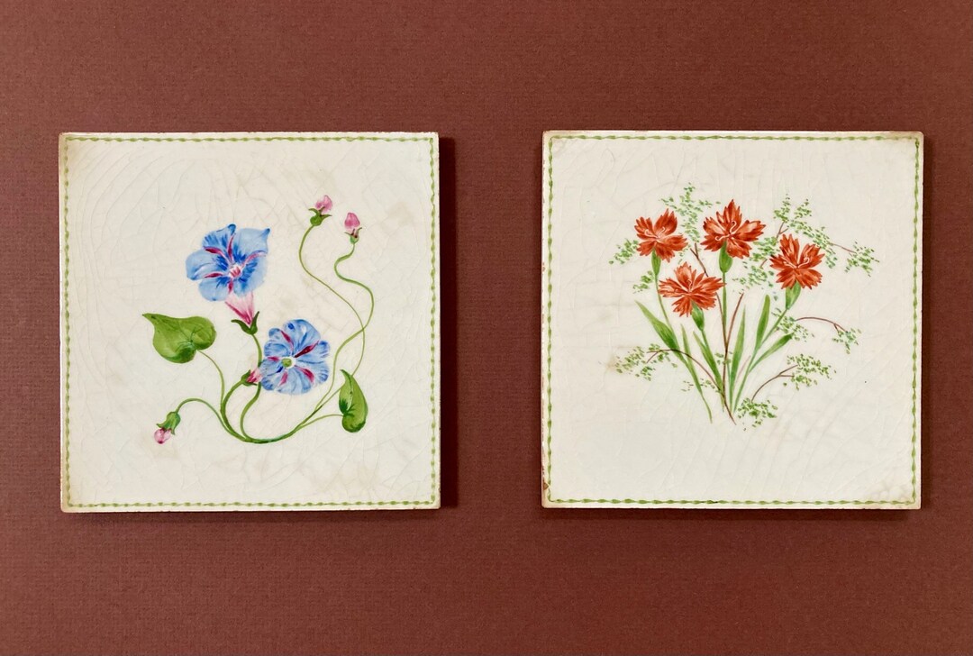 Vintage Vienna Austrian Floral Tiles - Etsy