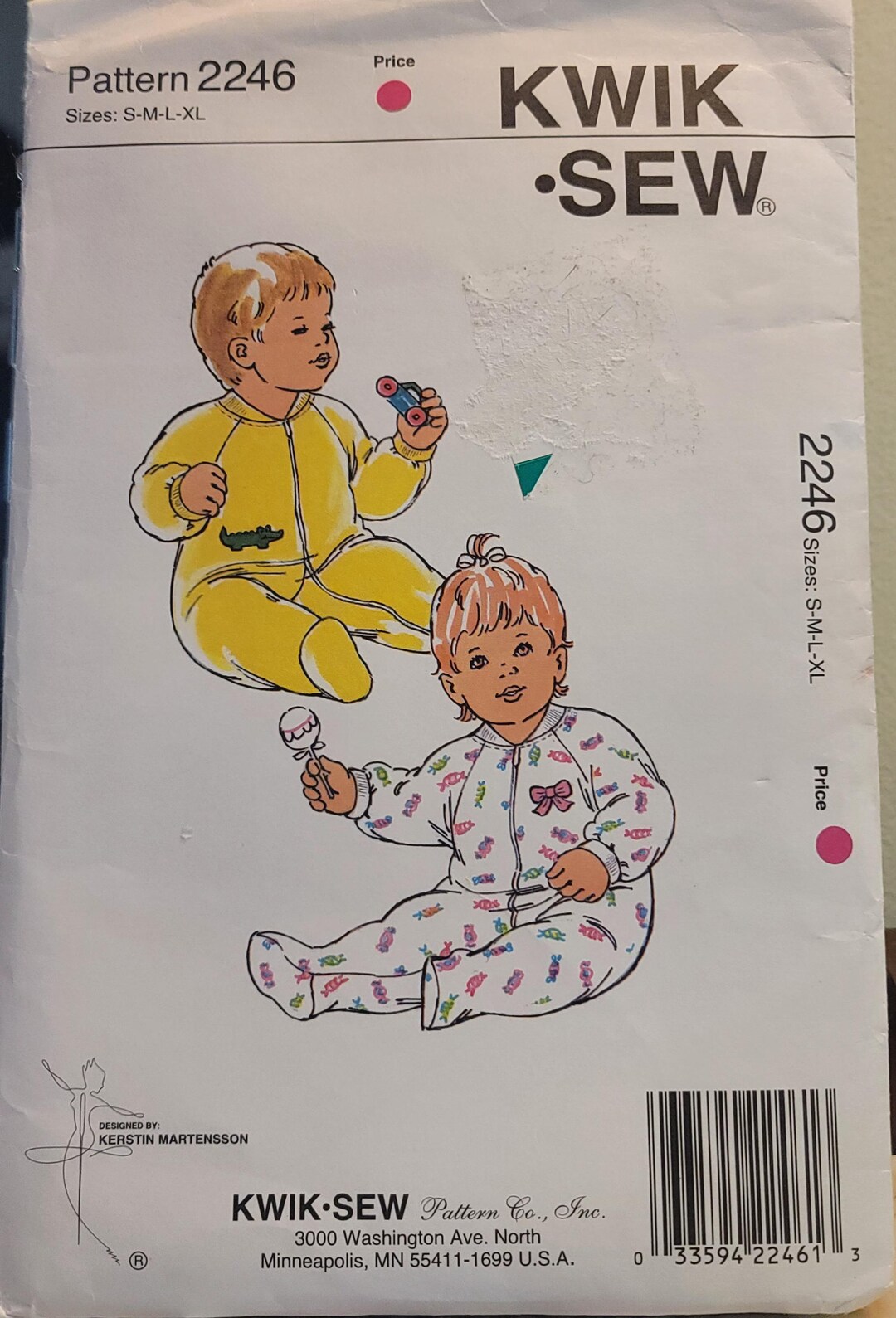 Kwik Sew 2246 Baby Sleeper Sewing Pattern 1992 (est.) – Precut Complete ...