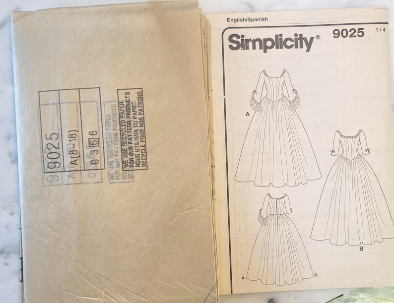 Simplicity 9025 Sewing Pattern – Bridal Gown Dress Size 8-18 UNCUT - Etsy