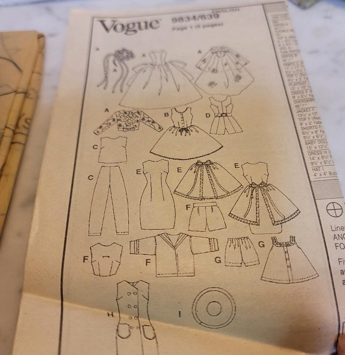 Vogue Craft 9834 Vintage Barbie Fashion Archive Pattern – Complete ...