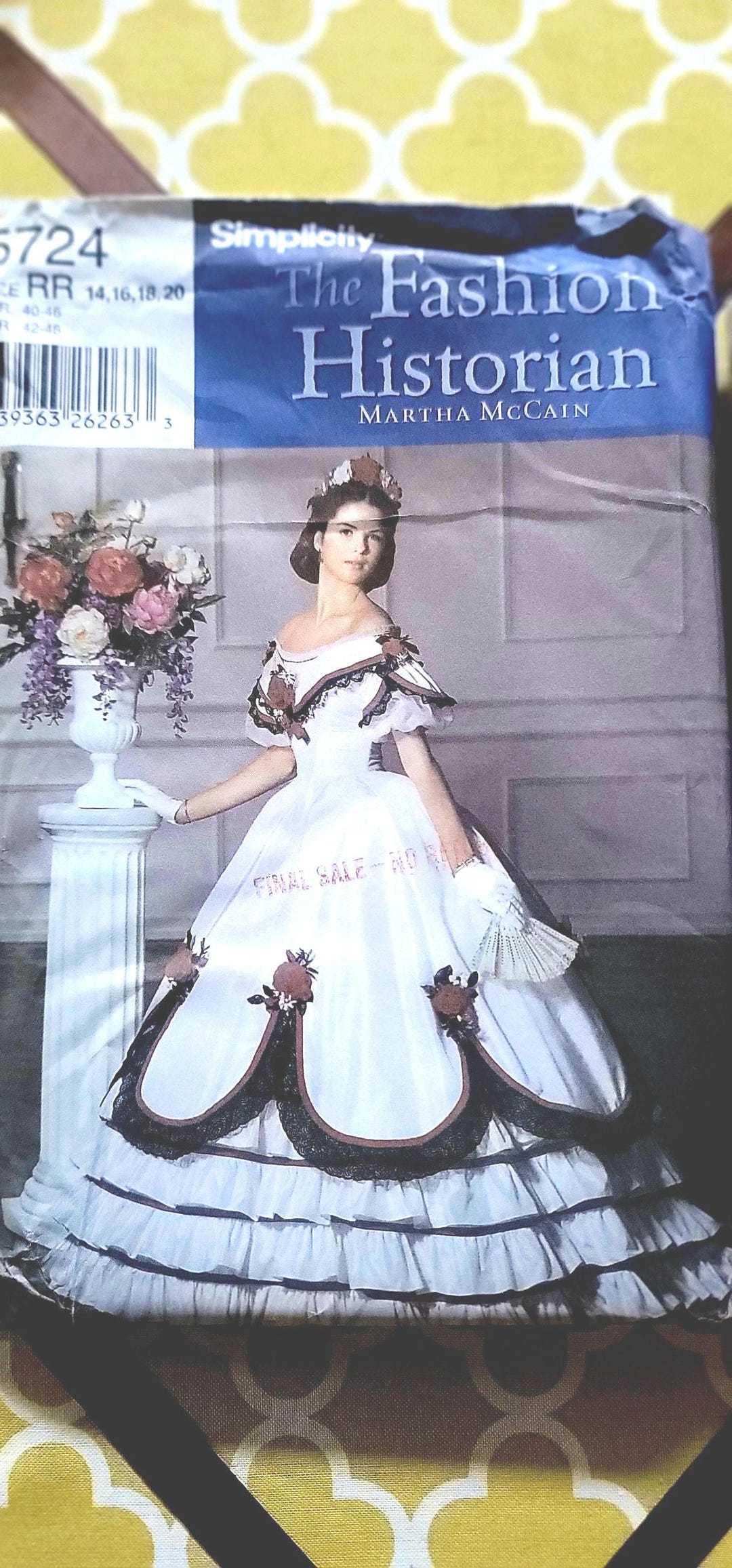 Vintage Simplicity 5724 the Fashion Historian .civil War/ Ball Gown ...
