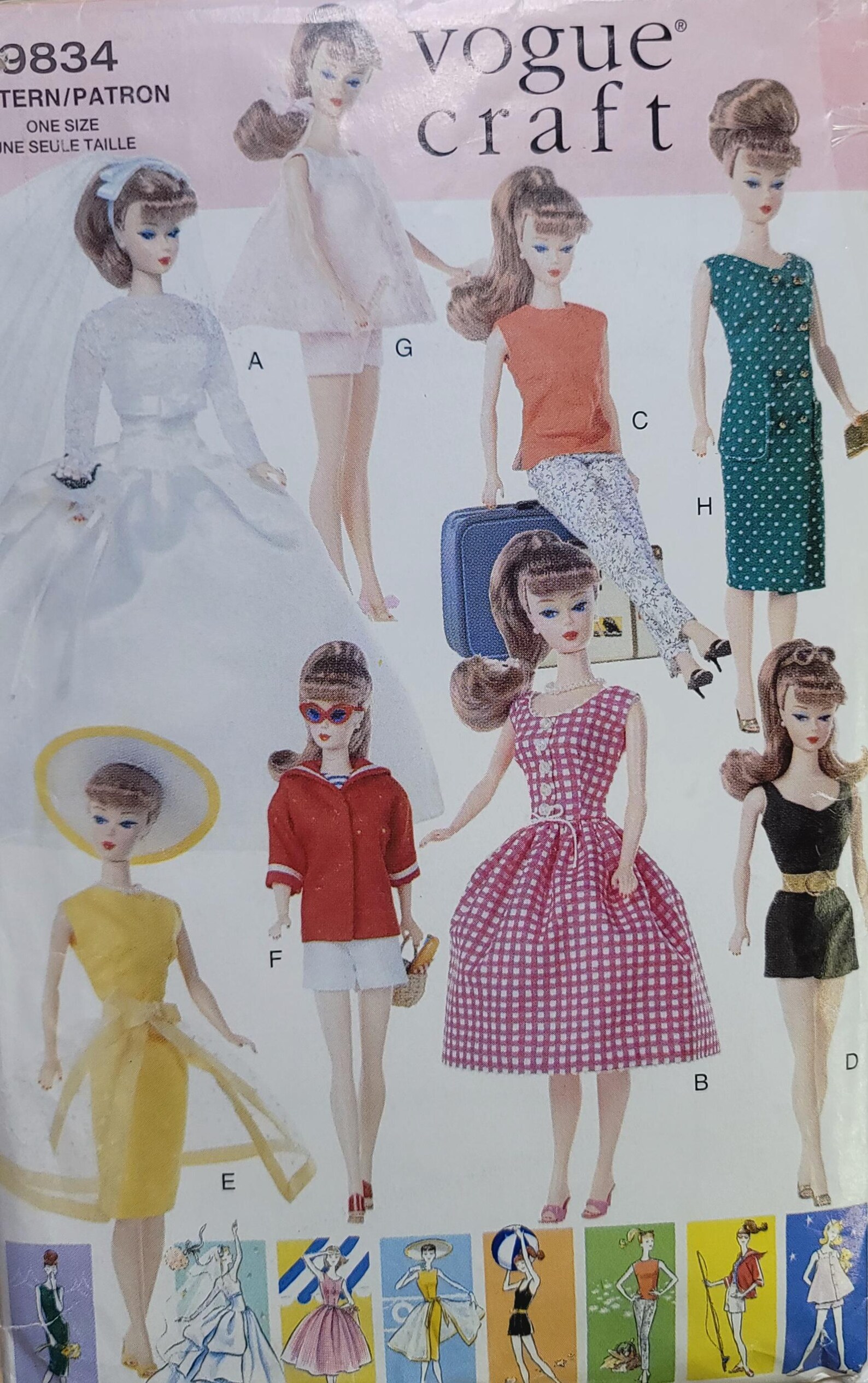 Vogue Craft 9834 Vintage Barbie Fashion Archive Pattern – Complete ...