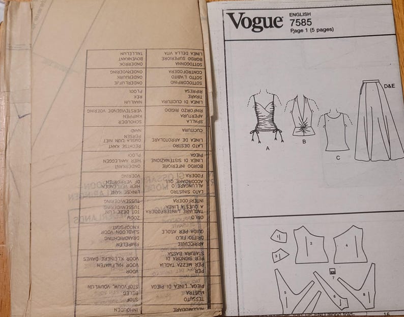 Vintage Vogue 7585 Sewing Pattern – Bias Cut Evening Gown, Couture ...