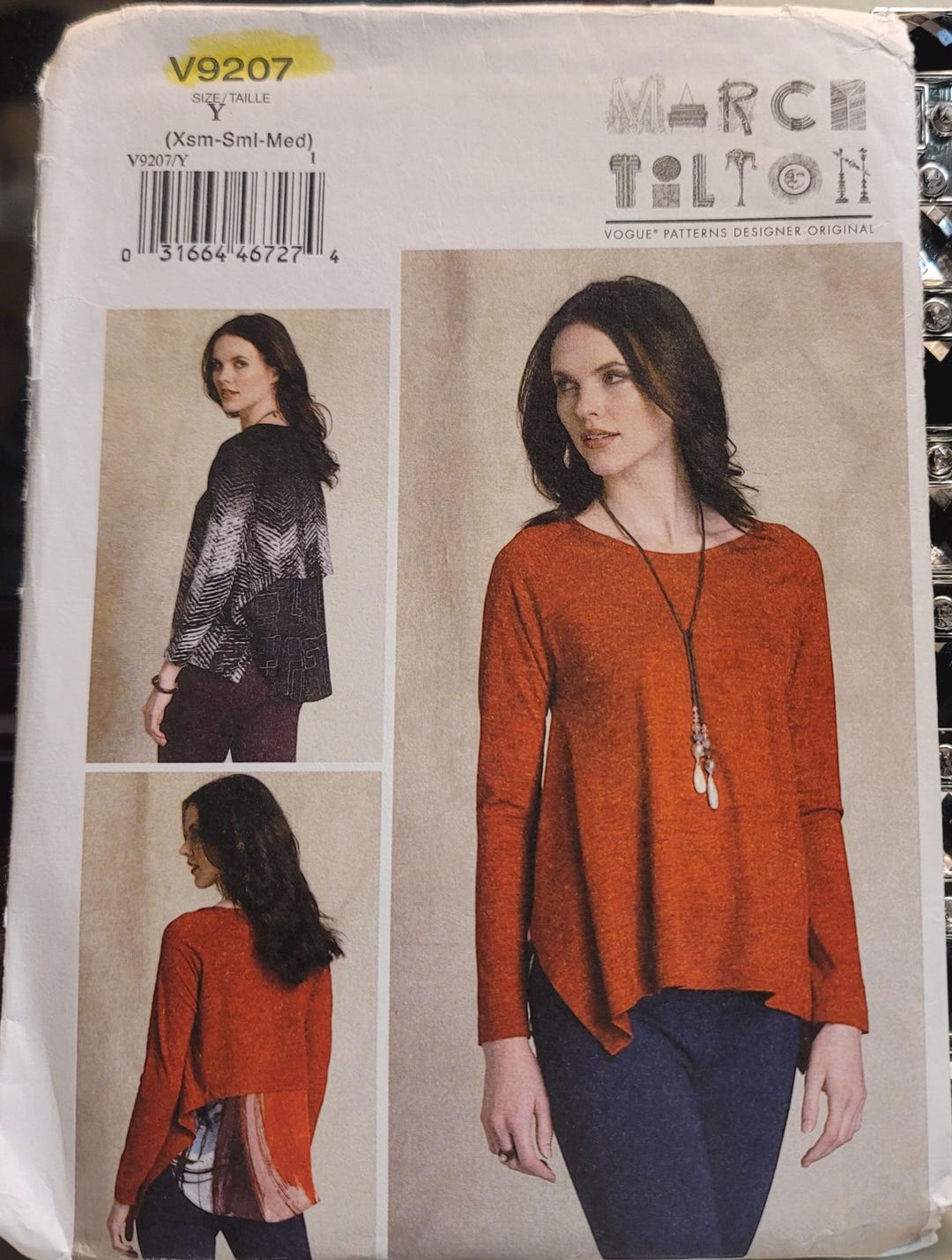Designer Marcy Tilton Pattern – Vogue V9207 Knit Top, 2016, Size XS–M ...