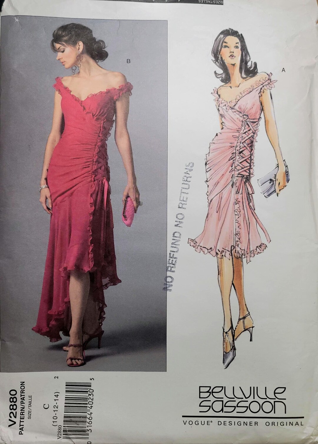 Vintage Vogue Designer Original V2880 Sewing Pattern – Bellville ...
