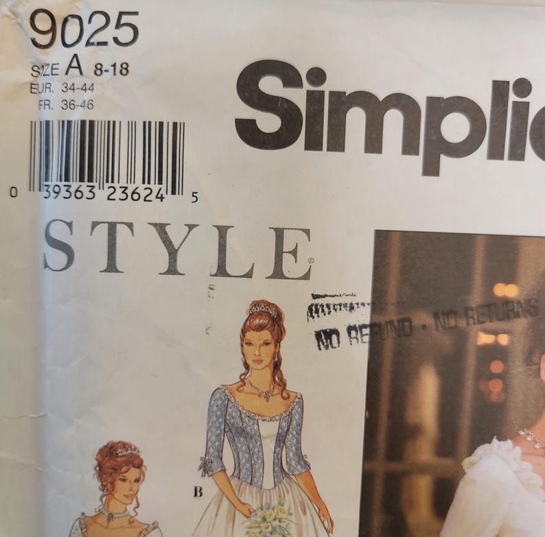 Simplicity 9025 Sewing Pattern – Bridal Gown Dress Size 8-18 UNCUT - Etsy