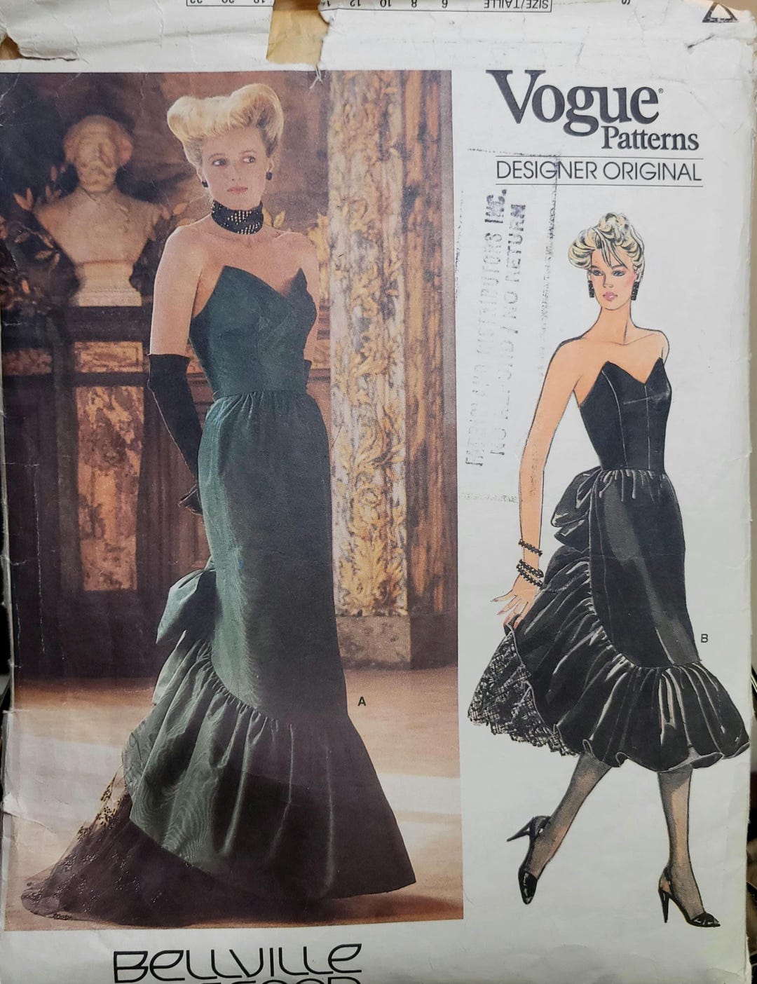 Vintage Vogue 1471 Sewing Pattern – Bellville Sassoon Couture Evening ...