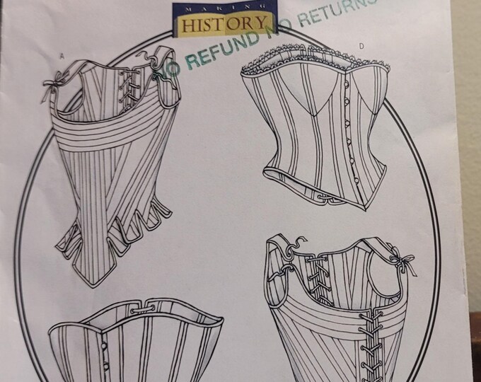 CORSET STAYS Sewing PATTERN | Sew Women Bodice Underwear | Size 6 8 10 ...