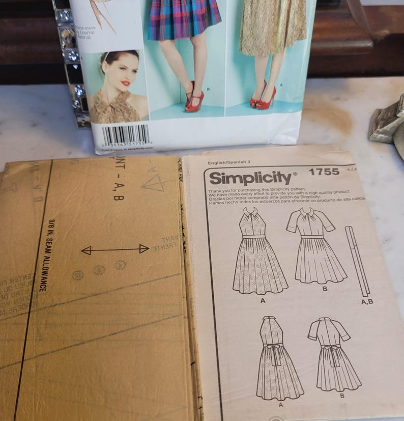 Designer Dress Pattern – Simplicity 1755 Leanne Marshall, Sizes 4–12 ...