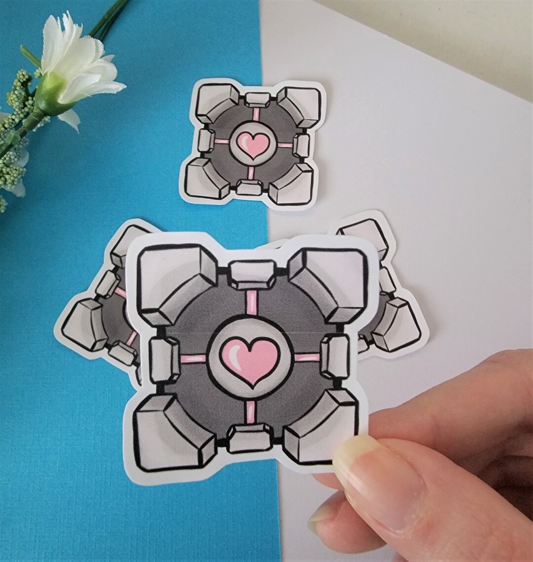 Companion Cube Sticker Premium Matte Vinyl Stickers - Etsy