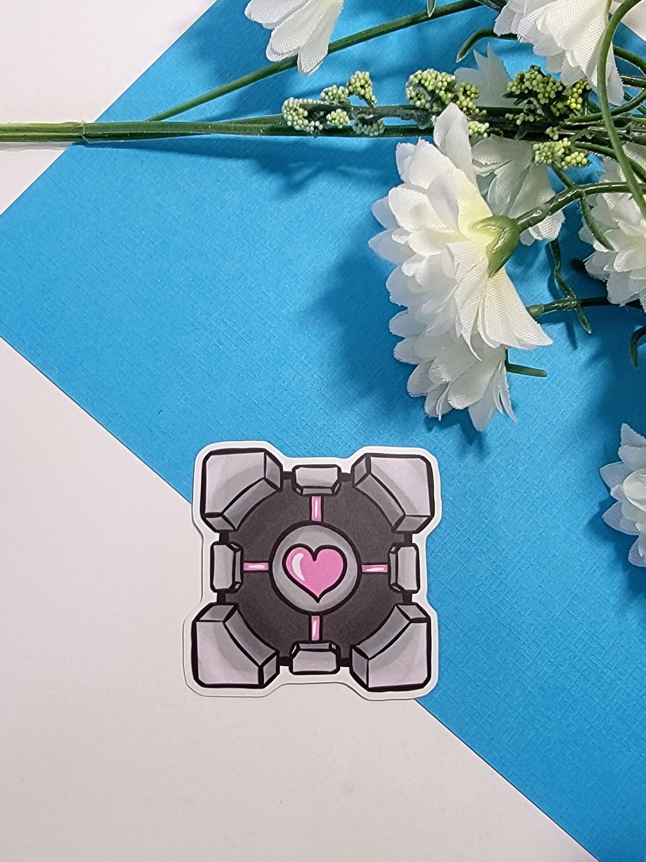 Companion Cube Sticker - Premium Matte Vinyl Stickers - Etsy