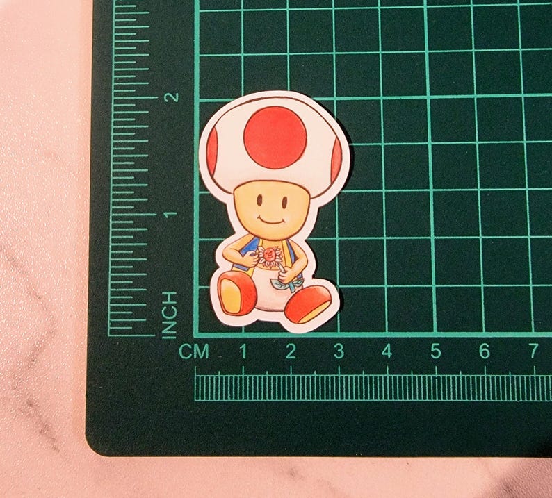 Toad From Mario Sticker Premium Matte Vinyl Stickers - Etsy