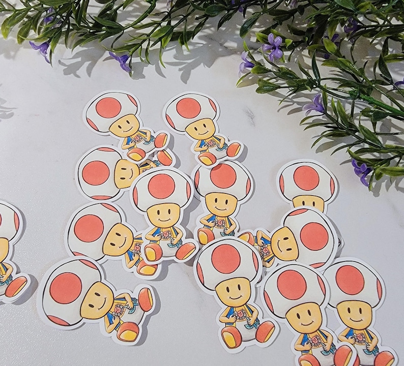 Toad From Mario Sticker Premium Matte Vinyl Stickers - Etsy