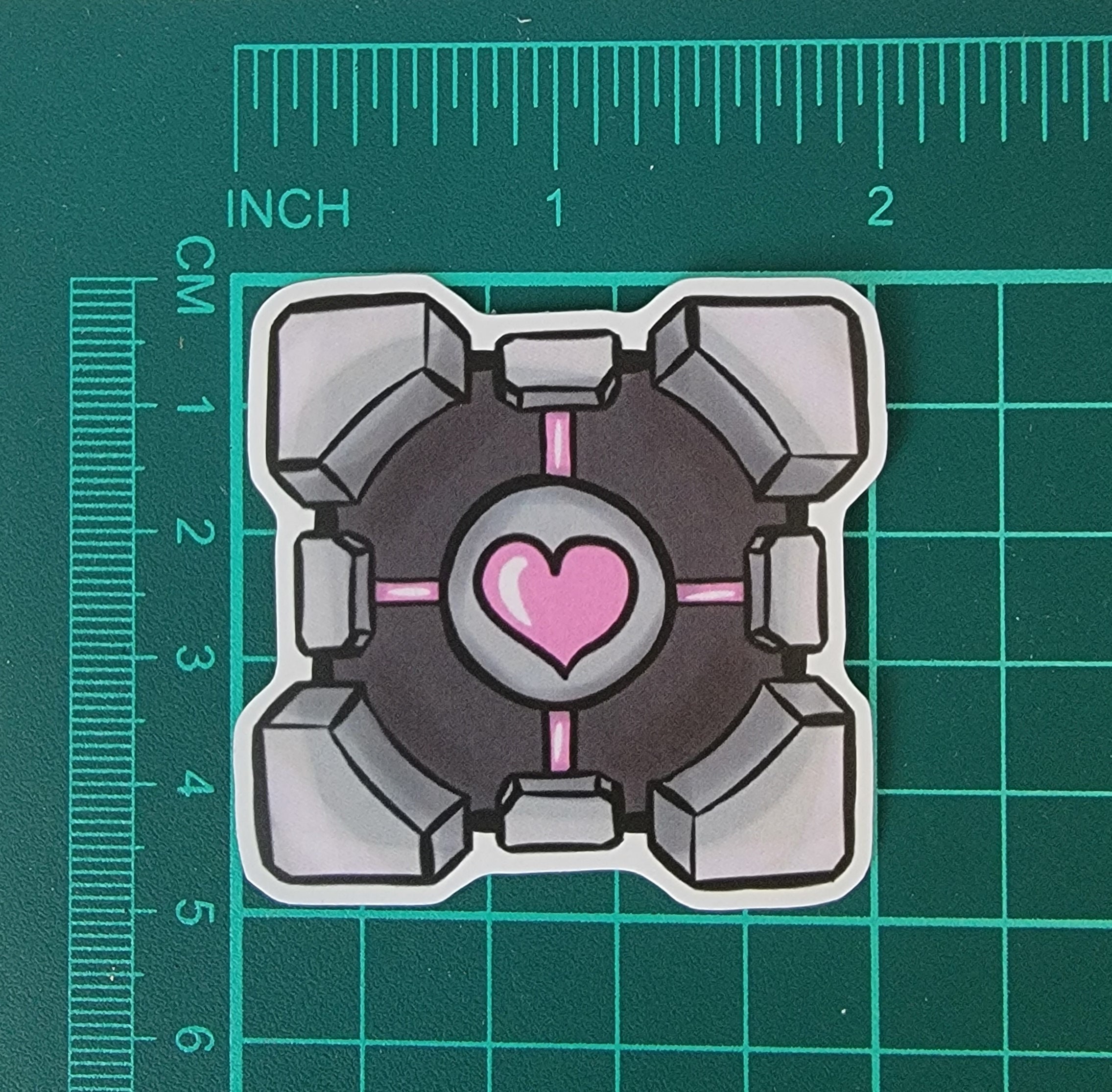 Companion Cube Sticker Premium Matte Vinyl Stickers - Etsy