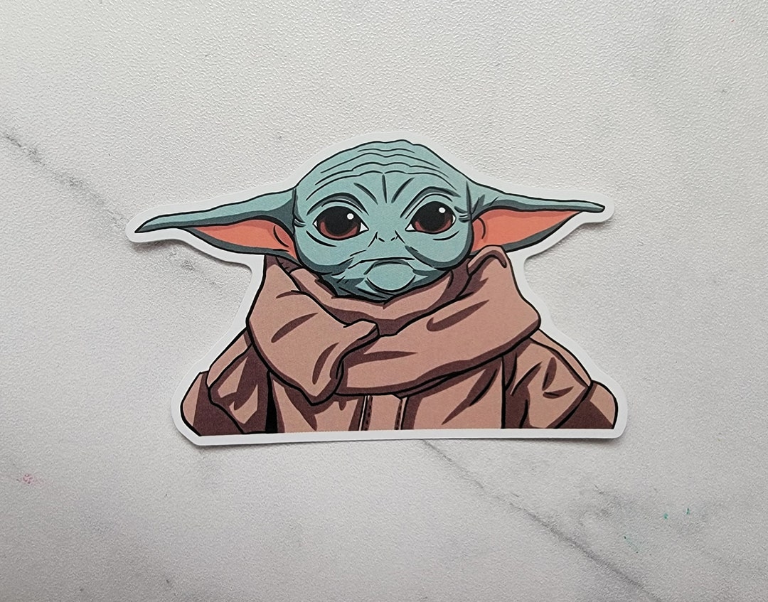Grogu or Baby Yoda Sticker - Premium Matte Vinyl Stickers - Etsy