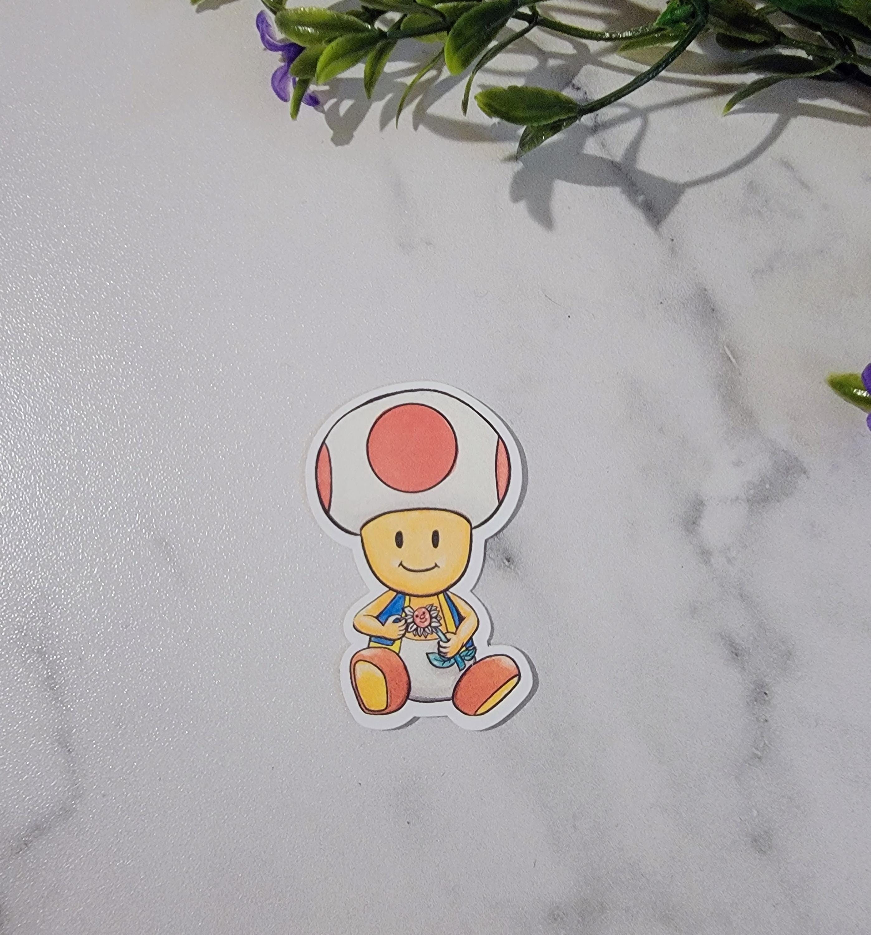 Toad From Mario Sticker - Premium Matte Vinyl Stickers - Etsy